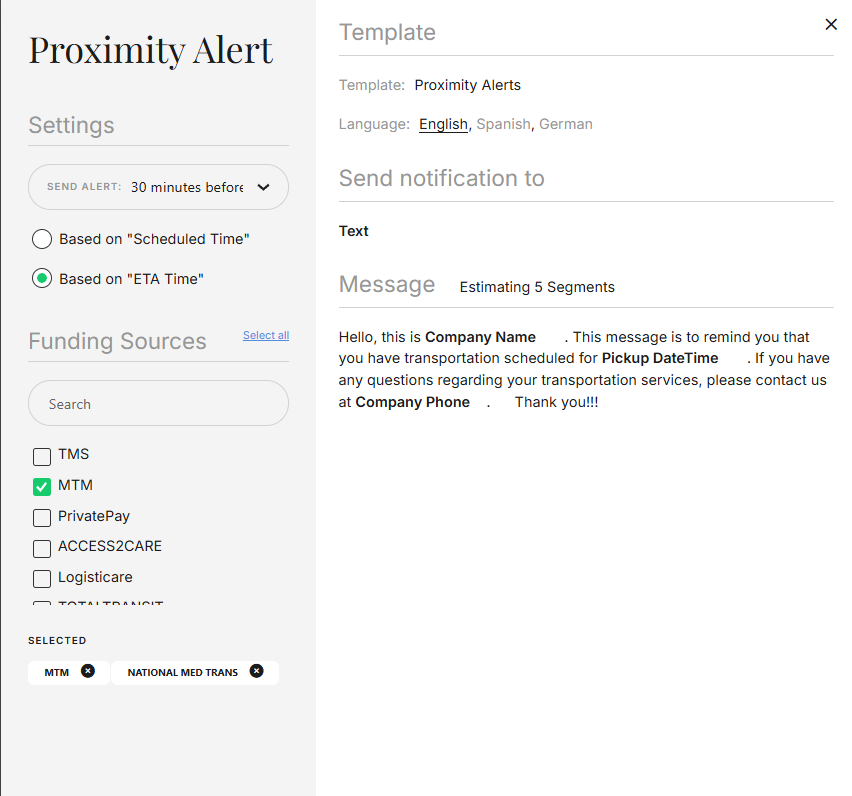 Proximity Alert Notification Set up